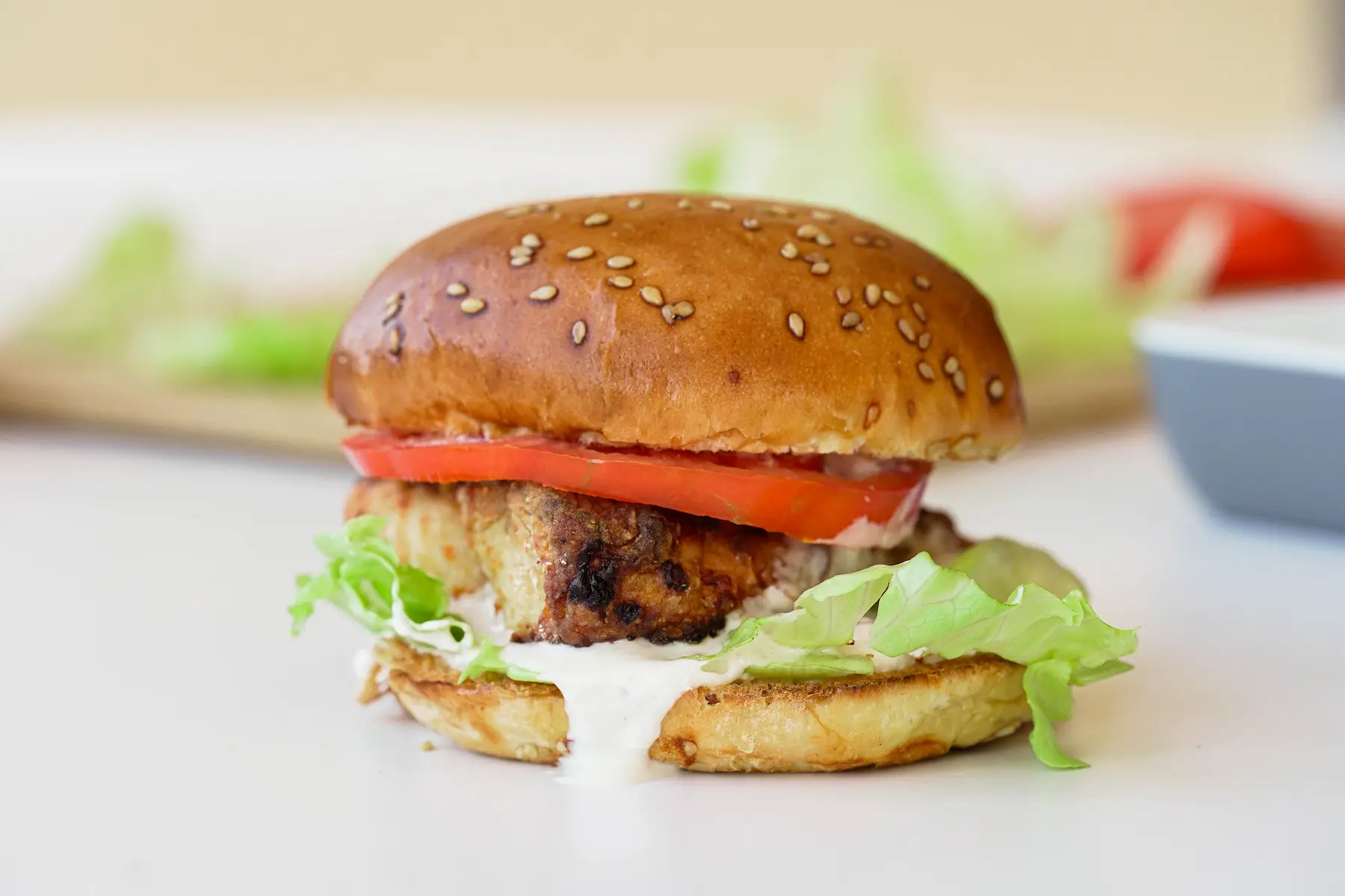 Air Fryer Zinger Burger (Crispy Chicken Burger) - Tales of Sweets